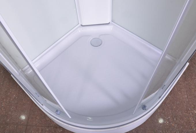Customized Corner Shower Stall , Curved Corner Shower Units White ...